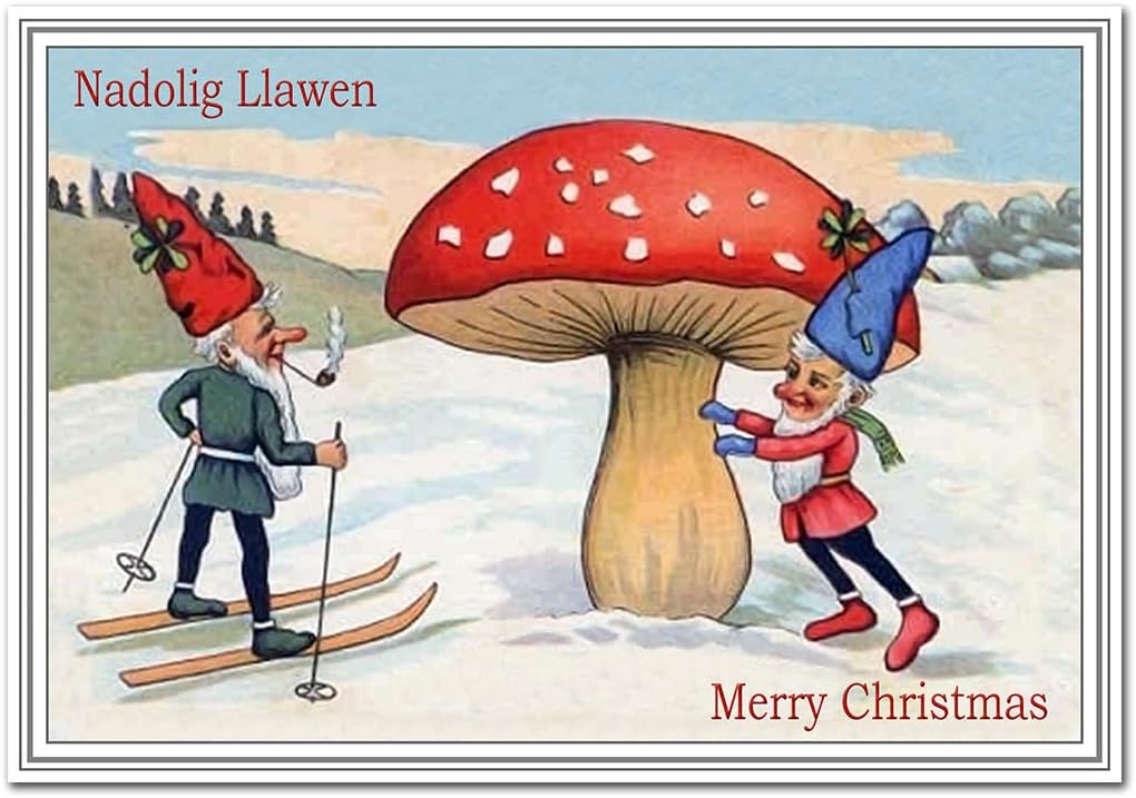 Welsh Christmas Cards - Nadolig Llawen –Merry Xmas Greetings in English ...