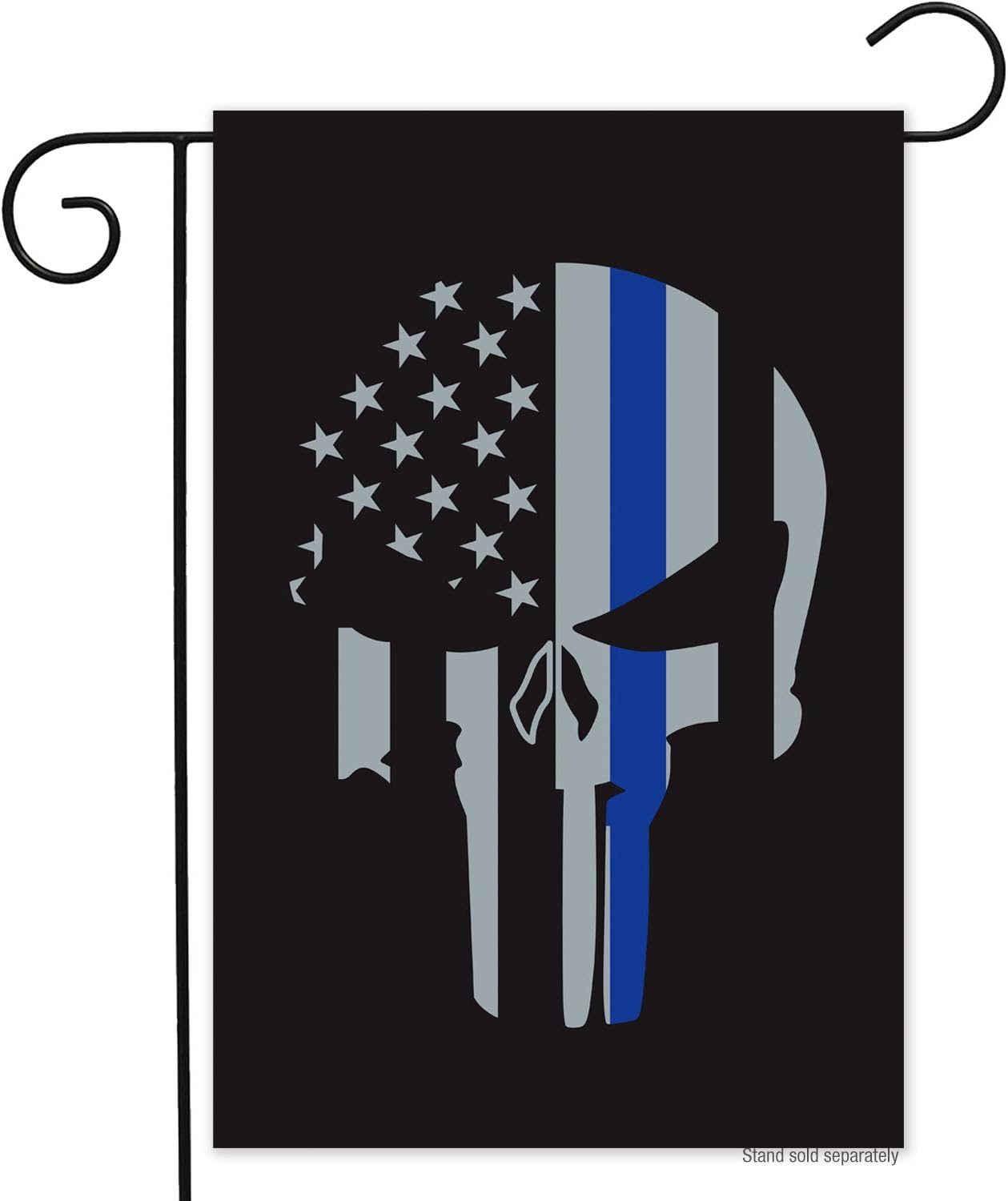 Amazon.com : RODAOA Thin Blue Line Punisher Police Garden Flag- Double ...