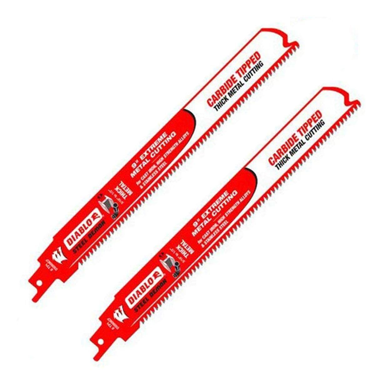Snapklik.com : DS0908CF 9" Thick Metal Carbide Tipped Recip Blade 2-Pack