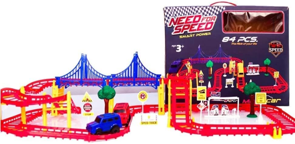 Buy Ramus 84 Pcs Need for Speed Track Set Racer Epic Challenge Speedway ...