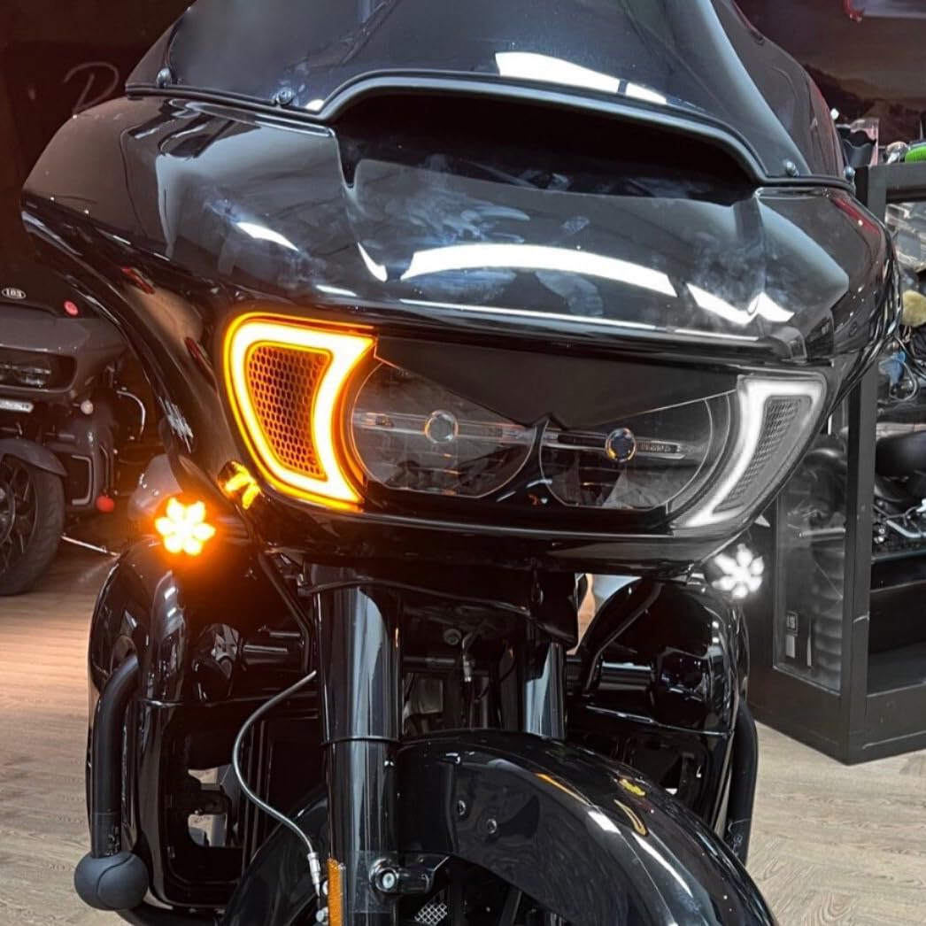 Snapklik.com : HDBUBALUS Motorcycle Headlight Vent Accent Turn Signal ...