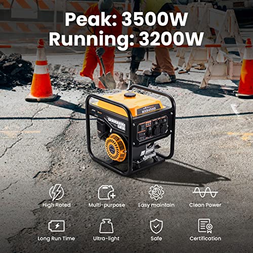 maXpeedingrods 3500W Portable Inverter Generator 4-Stroke Pure Sine ...