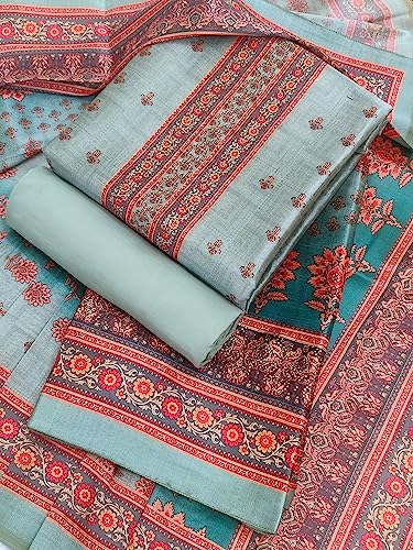 Buy ABHITA Women's Assam Silk Fabric With Digital Print & Siroski ...