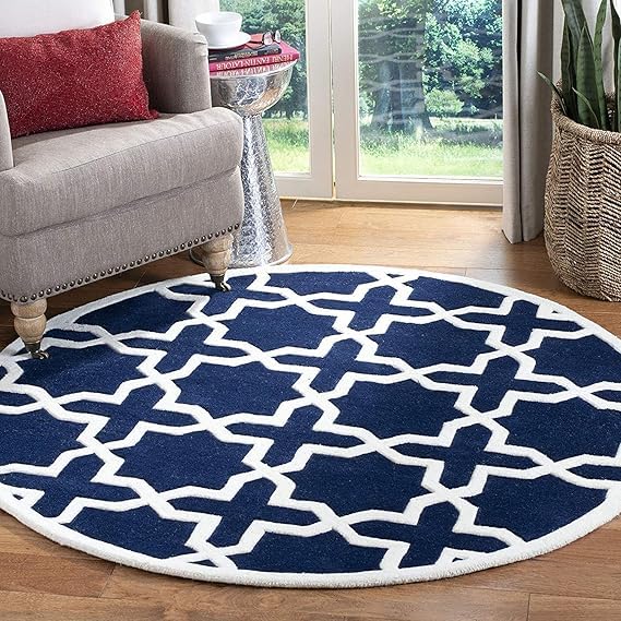 AADI RUGS | Round Carpet for Living Room Bedroom – Soft & Stylish Non ...