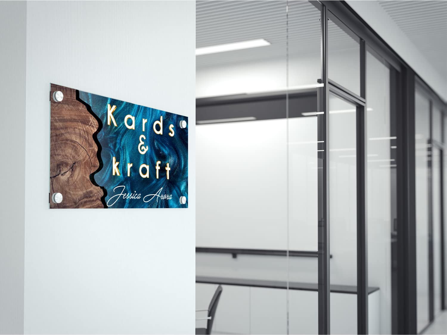 Glass Name Plates For Doors