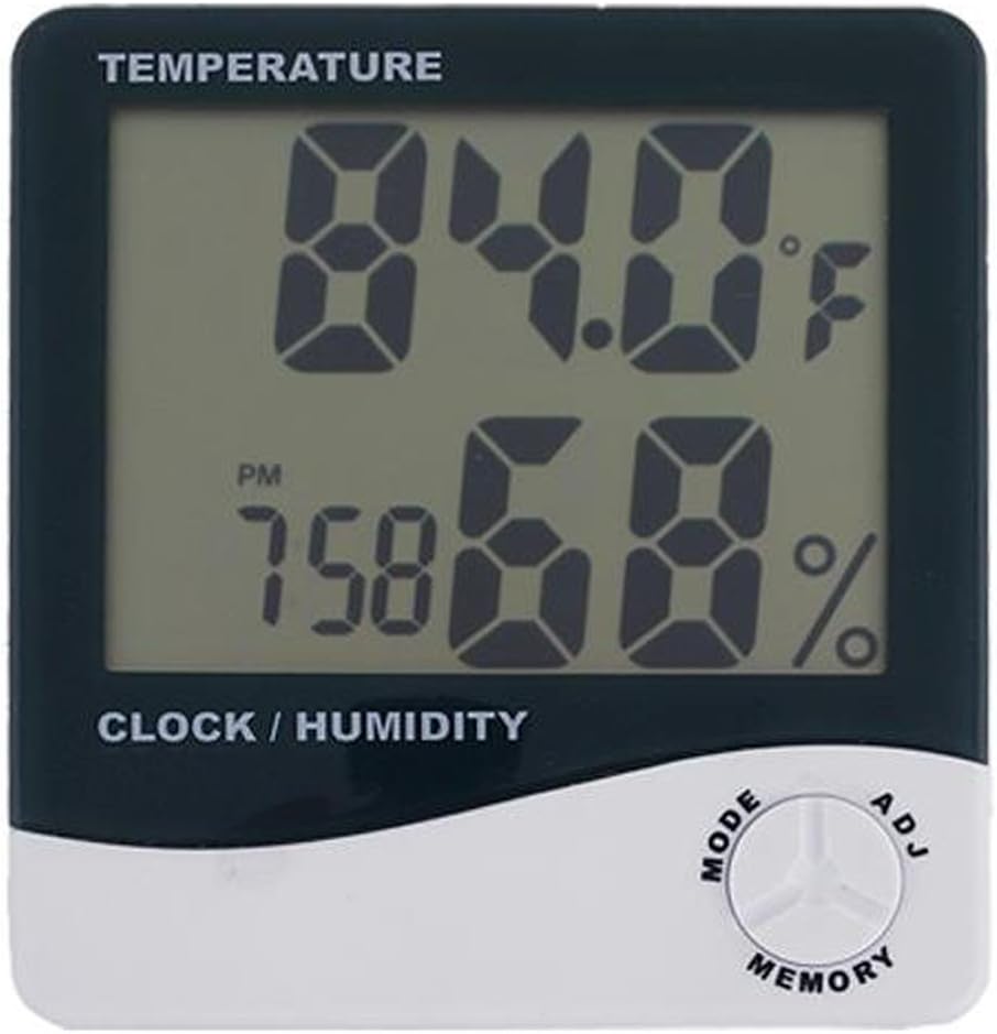 AKORD LCD Digital Temperature Humidity Meter Thermometer, White ...
