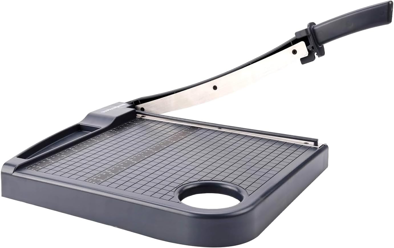 Paper Cutter,Heavy Duty Guillotine Paper Trimmer with Portable Base ...