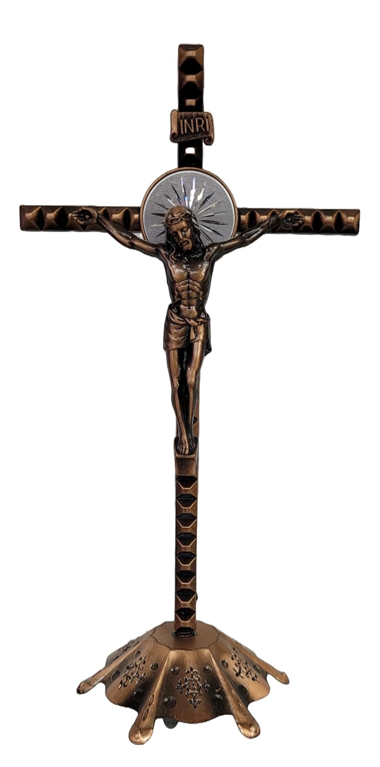 Buy Holy Cross Jesus Christ Crucifix Statue with Stand for Home Altar ...