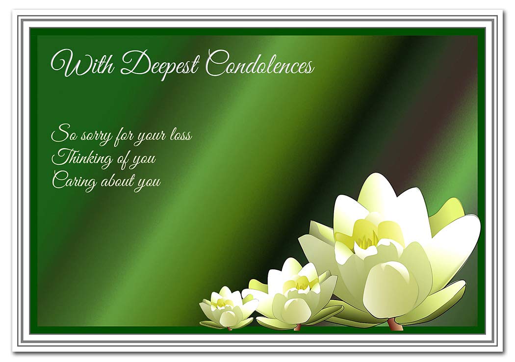 Condolence Card Deepest Condolences Cards Sincere Heartfelt Sympathy ...