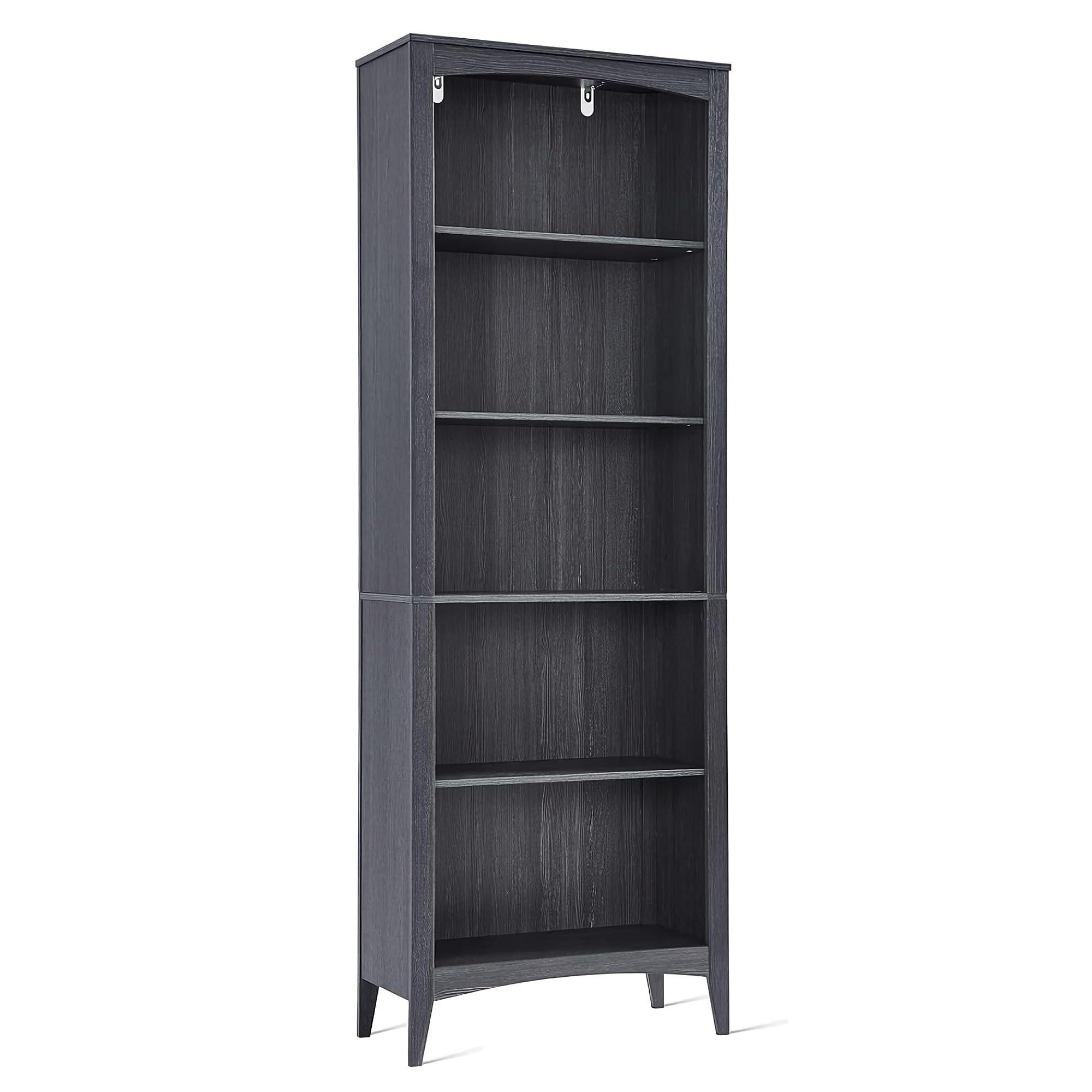 5 Tier Wooden Bookcase, 167 cm H Open Display Bookshelf with Storage ...