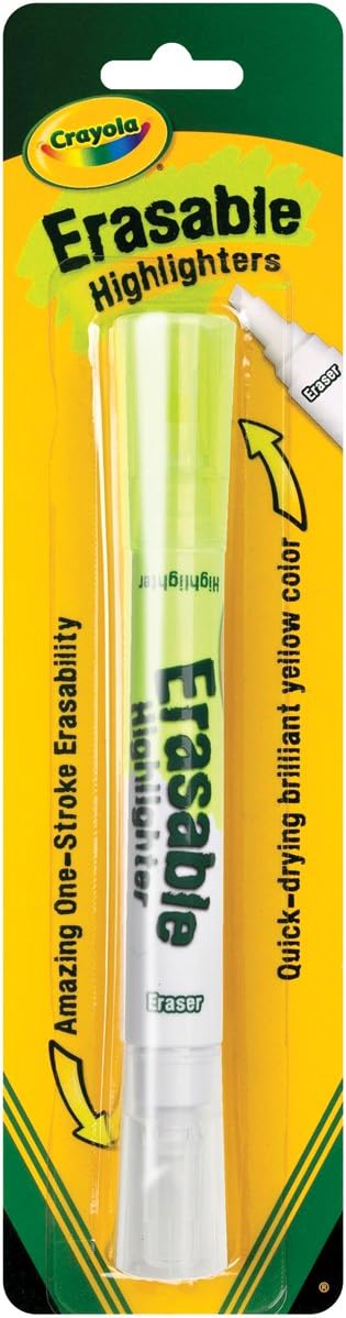 Crayola Erasable Highlighter-Yellow : Amazon.ca: Office Products