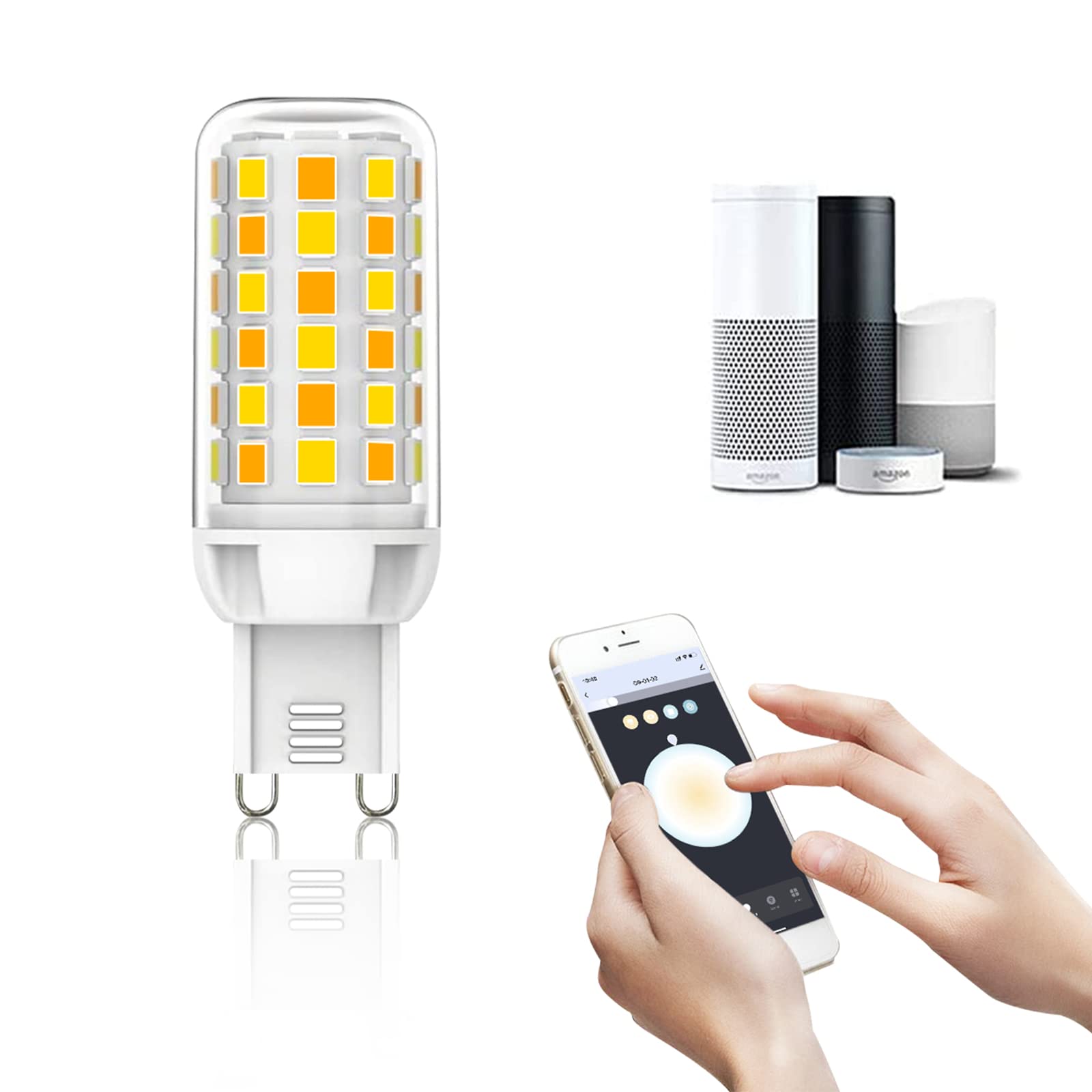 Alexa Light Bulb G9 Smart WiFi LED Light Bulbs 3W 320LM Dimmable G9 LED ...