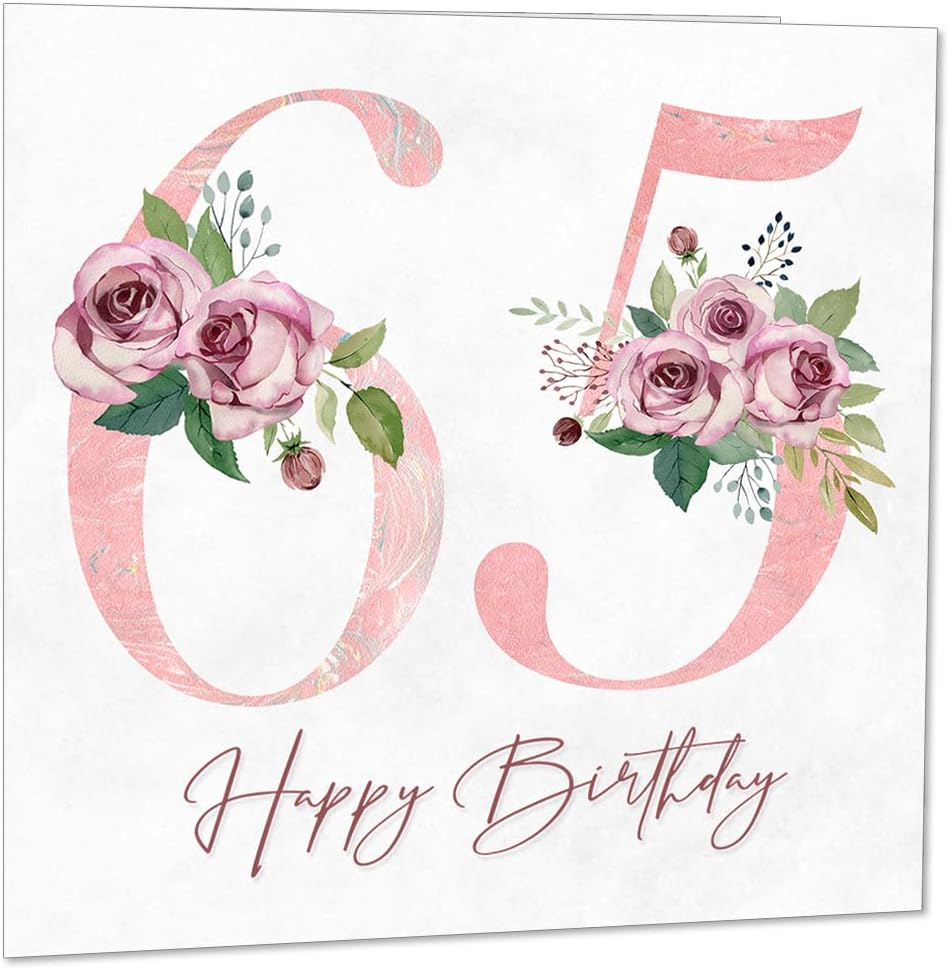 ICG Artistic Ladies/Female 65th Birthday Card - Age 65, Special Friend ...