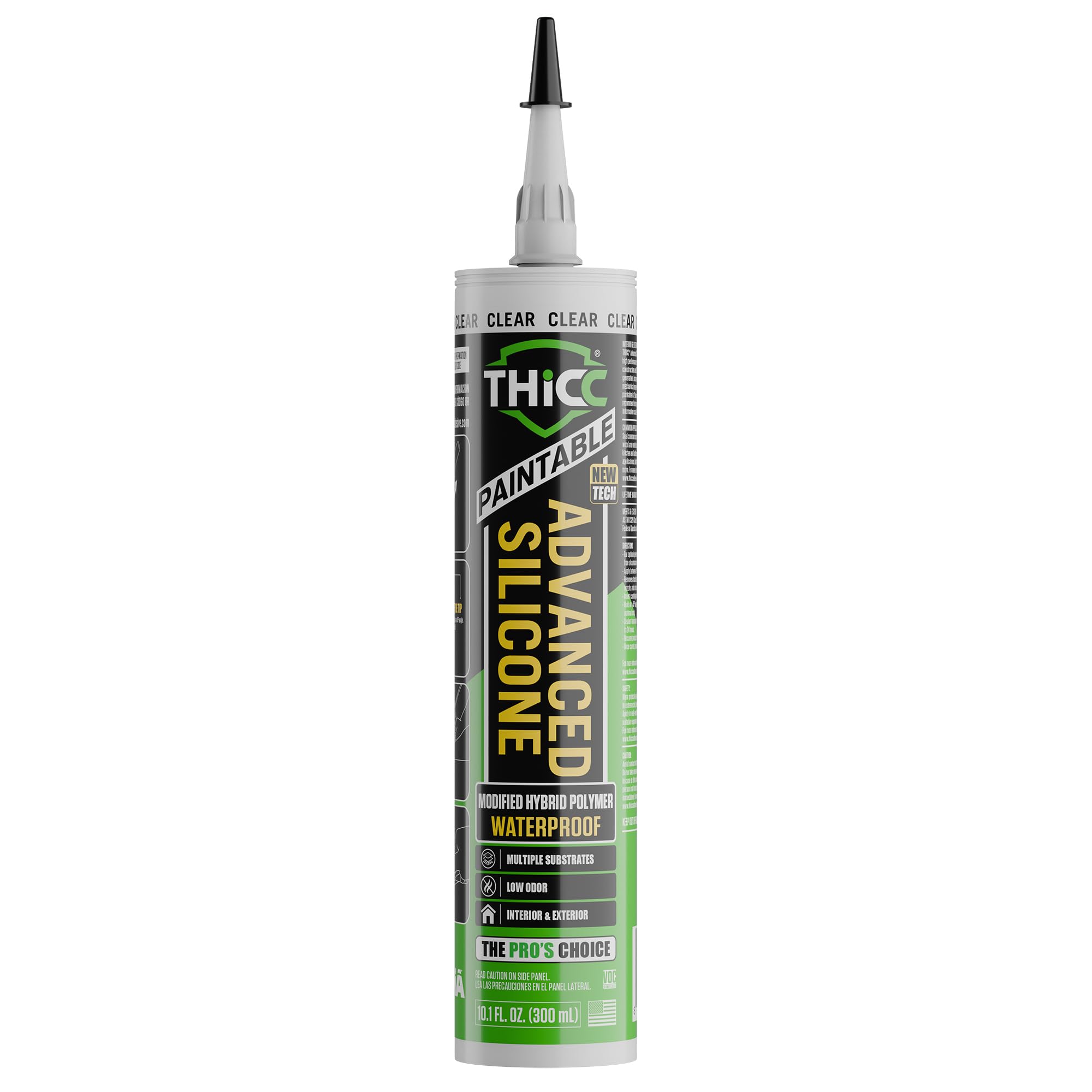Clear Caulking Silicone Waterproof THICC Advanced Silicone Caulk ...