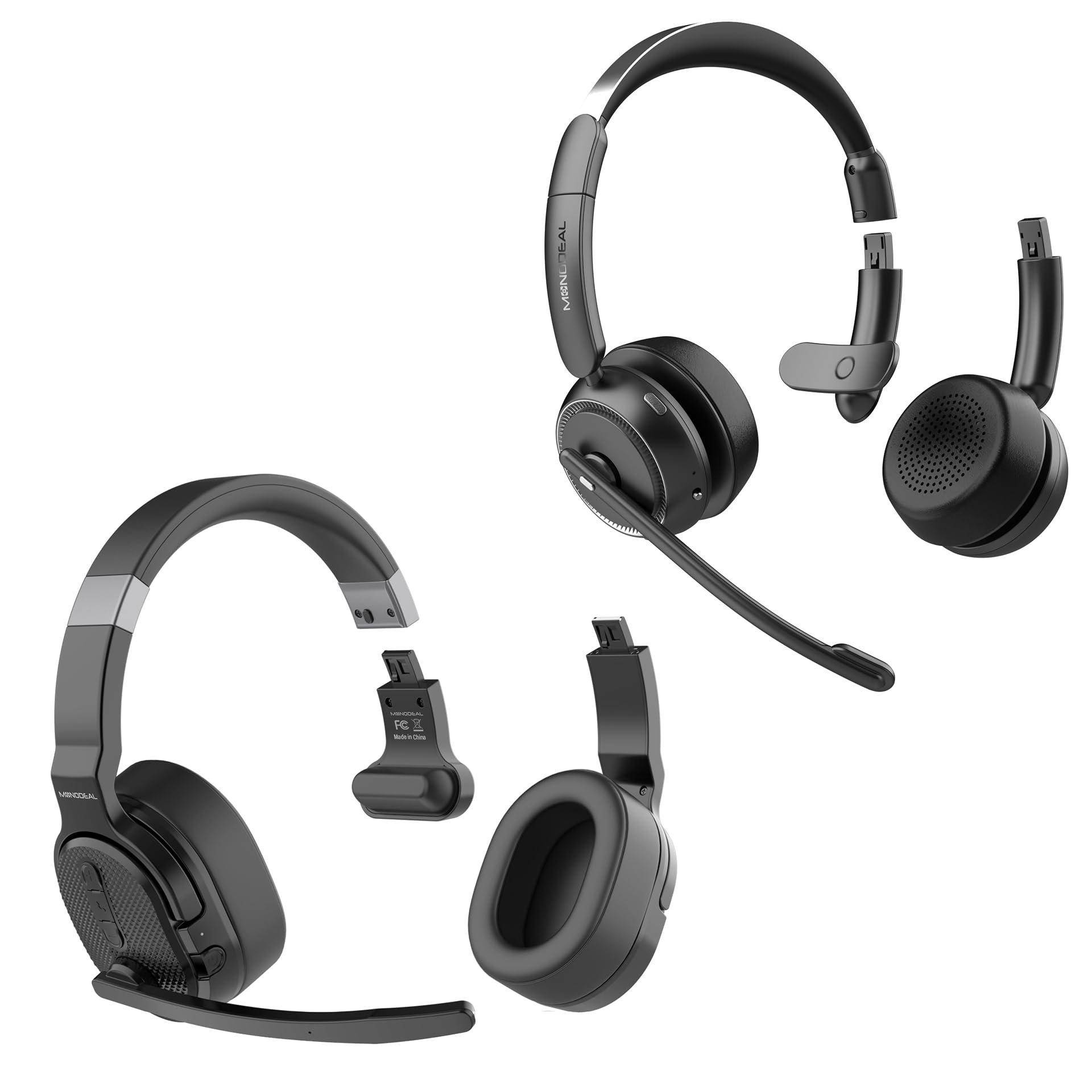 Amazon.com: MONODEAL Bluetooth Headset, Trucker Bluetooth Headset with ...