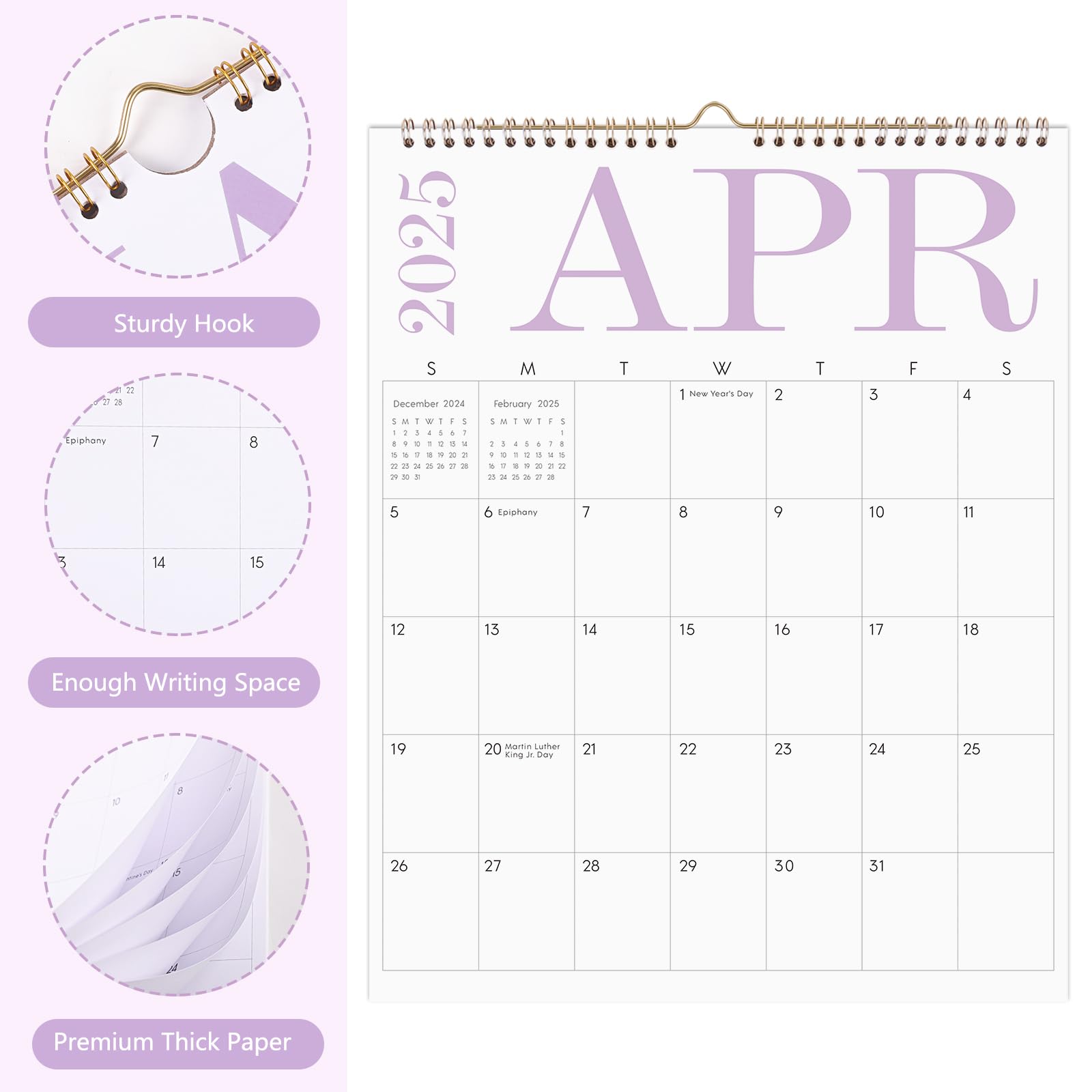 Snapklik.com : Wall Calendar 2025-2026, Aesthetic Large Wall Calendar ...