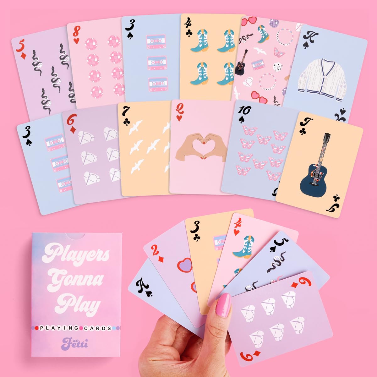 Amazon.com: xo, Fetti Eras Playing Card Set - 54 pcs | Bachelorette ...
