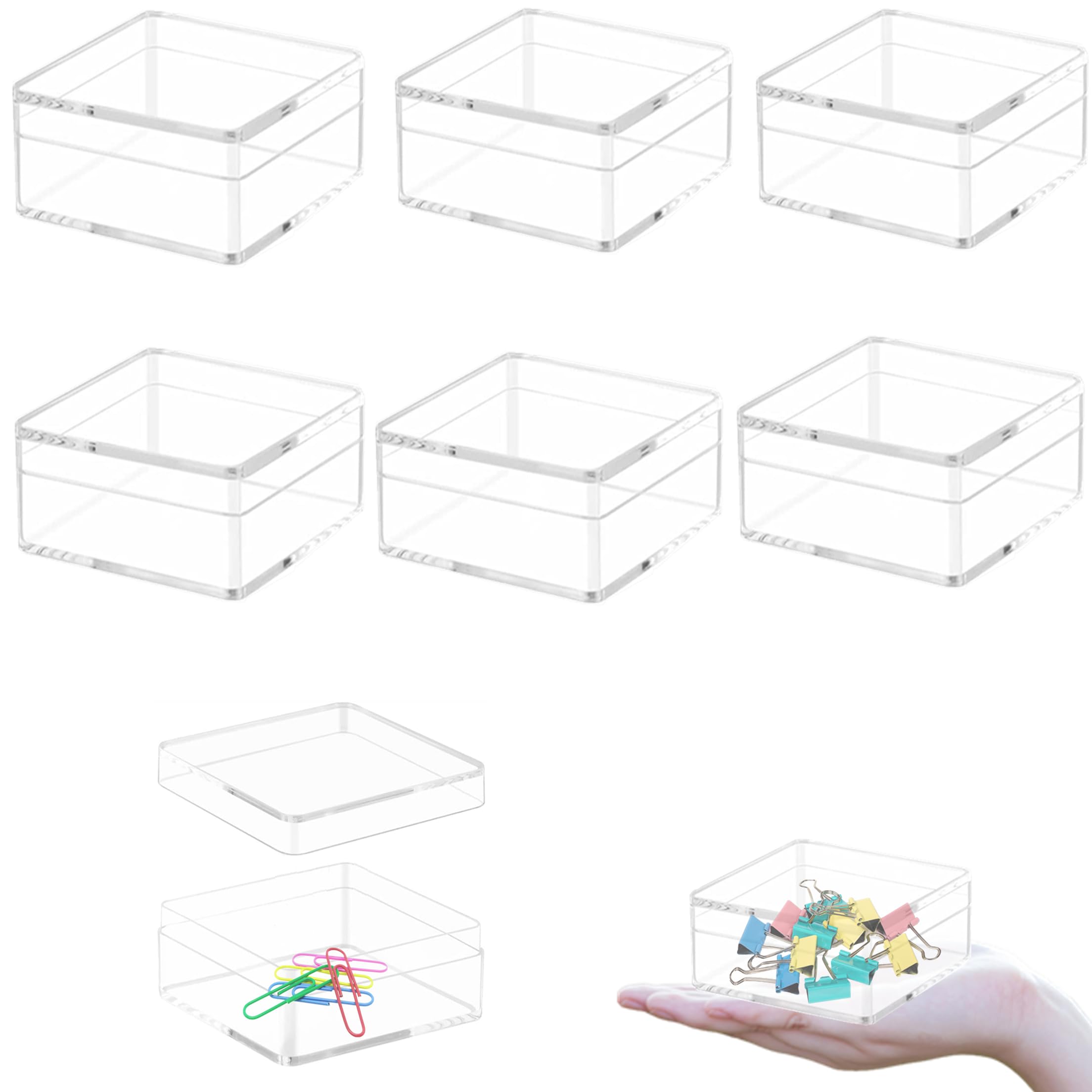 Amazon.com: Small Acrylic Box Clear Box for Candy Acrylic Boxes with ...
