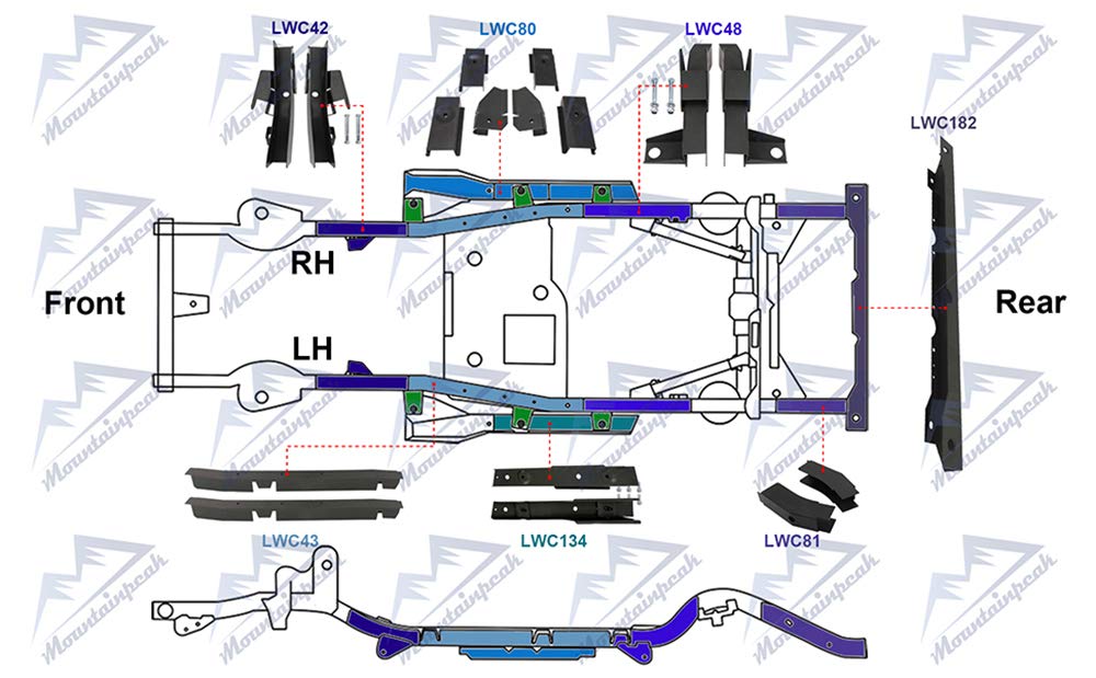 Snapklik.com : Driver And Passenger Center Skid Plate Frame Rust Repair ...