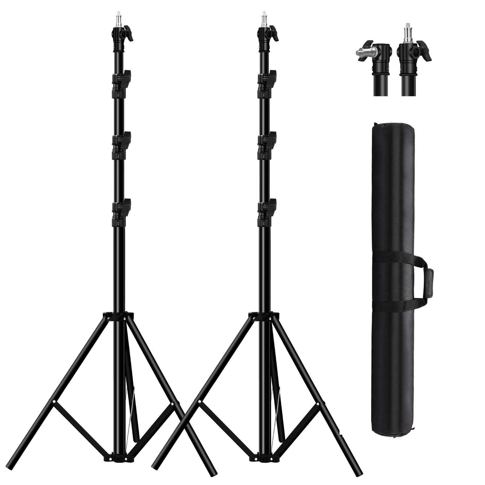 Amazon.com: 2Pack 118" /3m Heavy Duty Light Stands Spring Cushioned ...