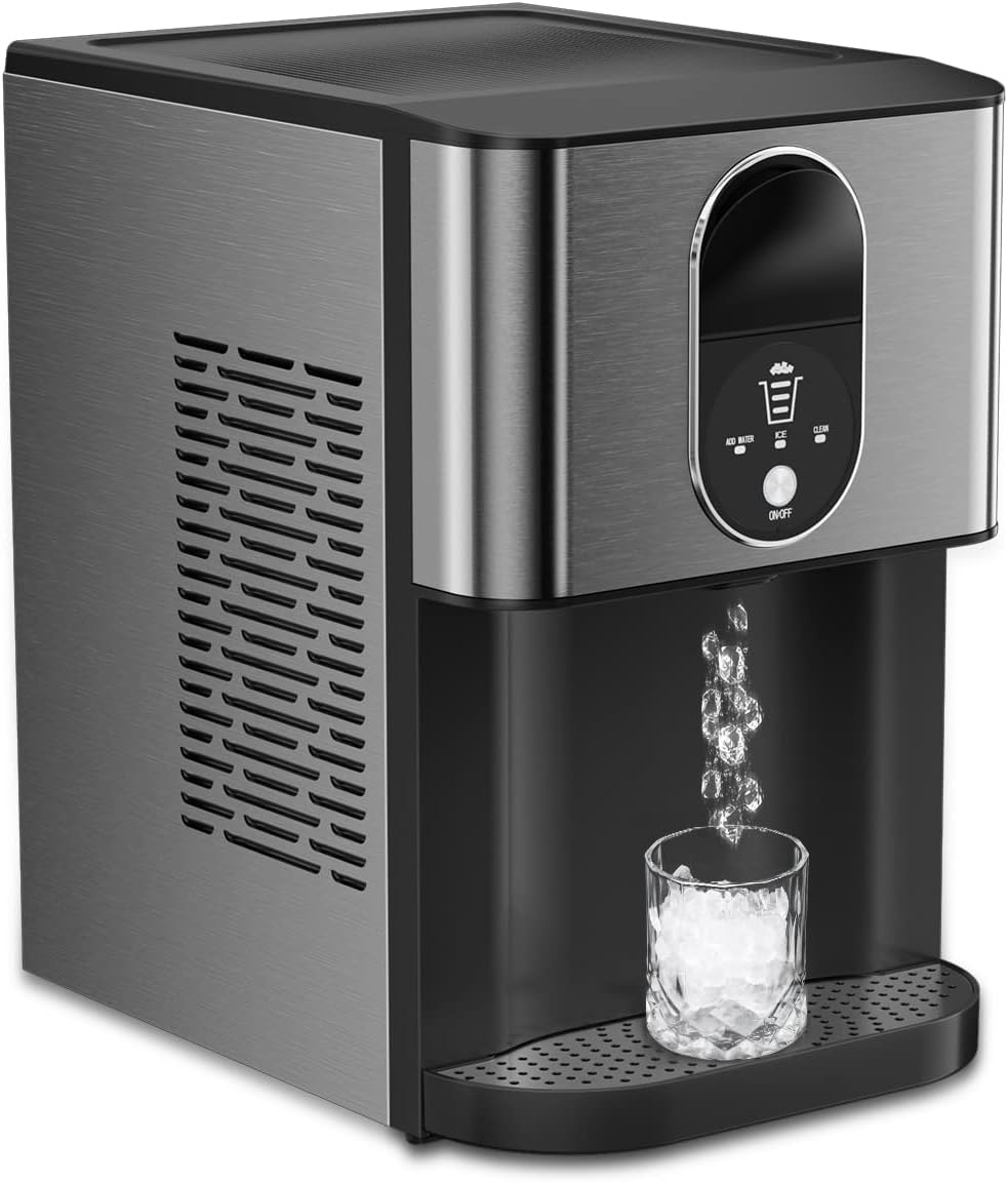 Amazon.com: KBice Self Dispensing Countertop Nugget Ice Maker, Crunchy ...