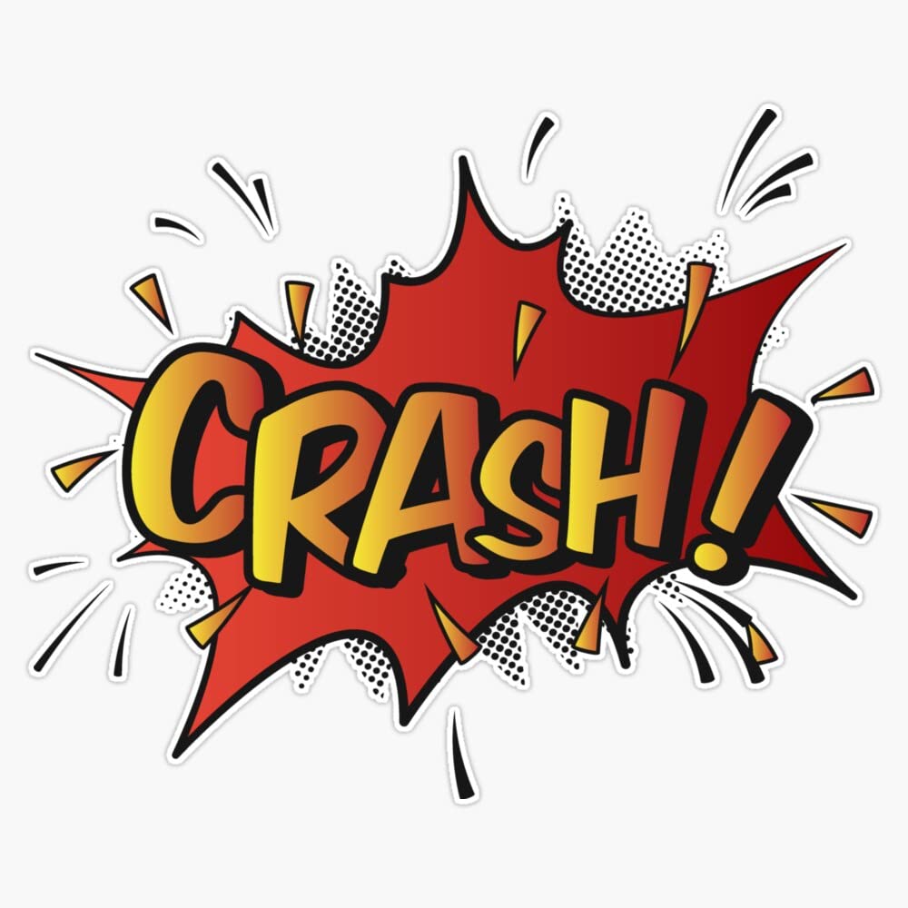 Amazon.com - Crash! Sticker Vinyl Bumper Sticker 6 Mil Thick - Size 5"
