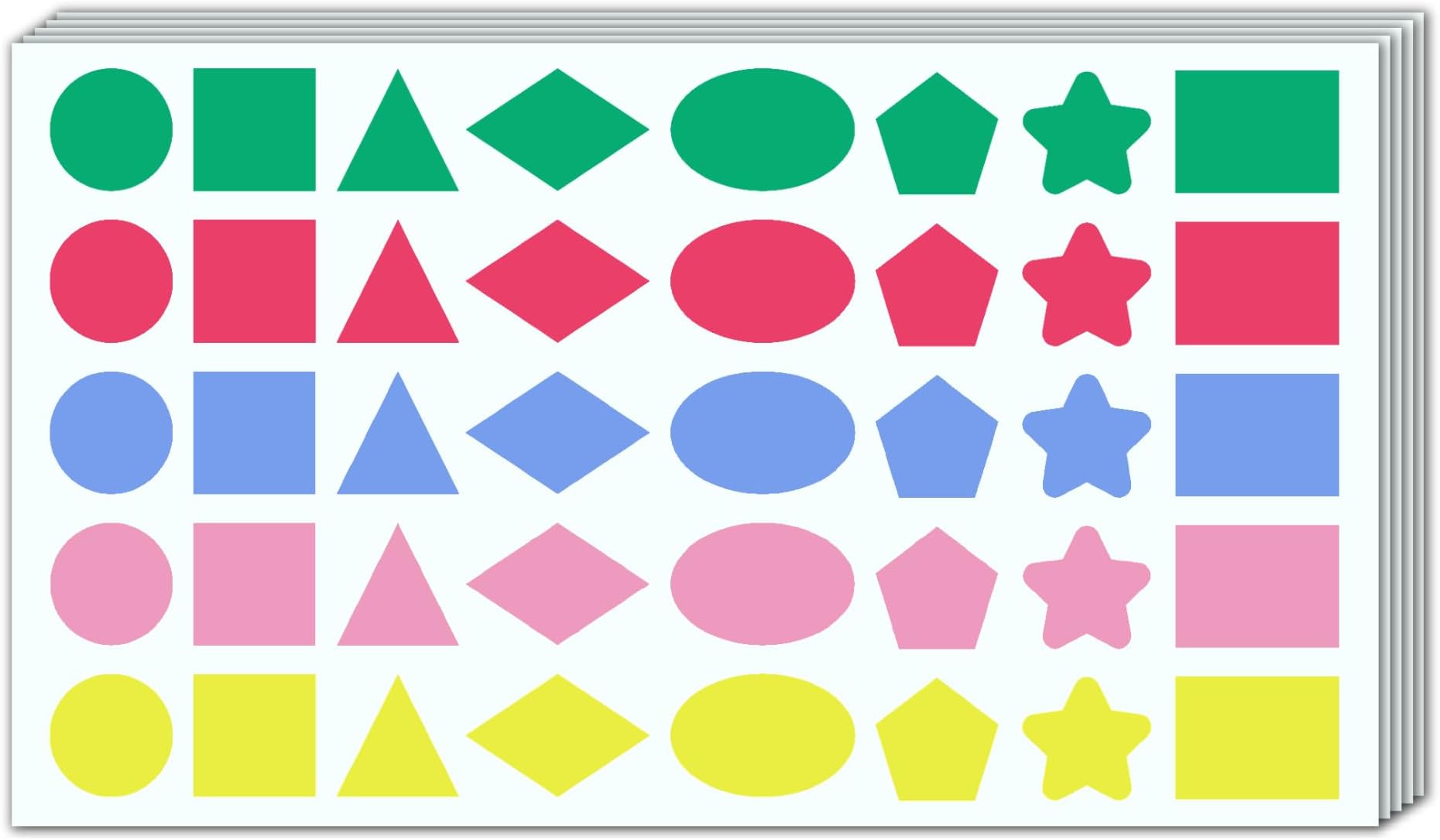 Amazon.com : 3600 Pcs Multi-Shaped Color Coding Stickers - 10 Colors ...