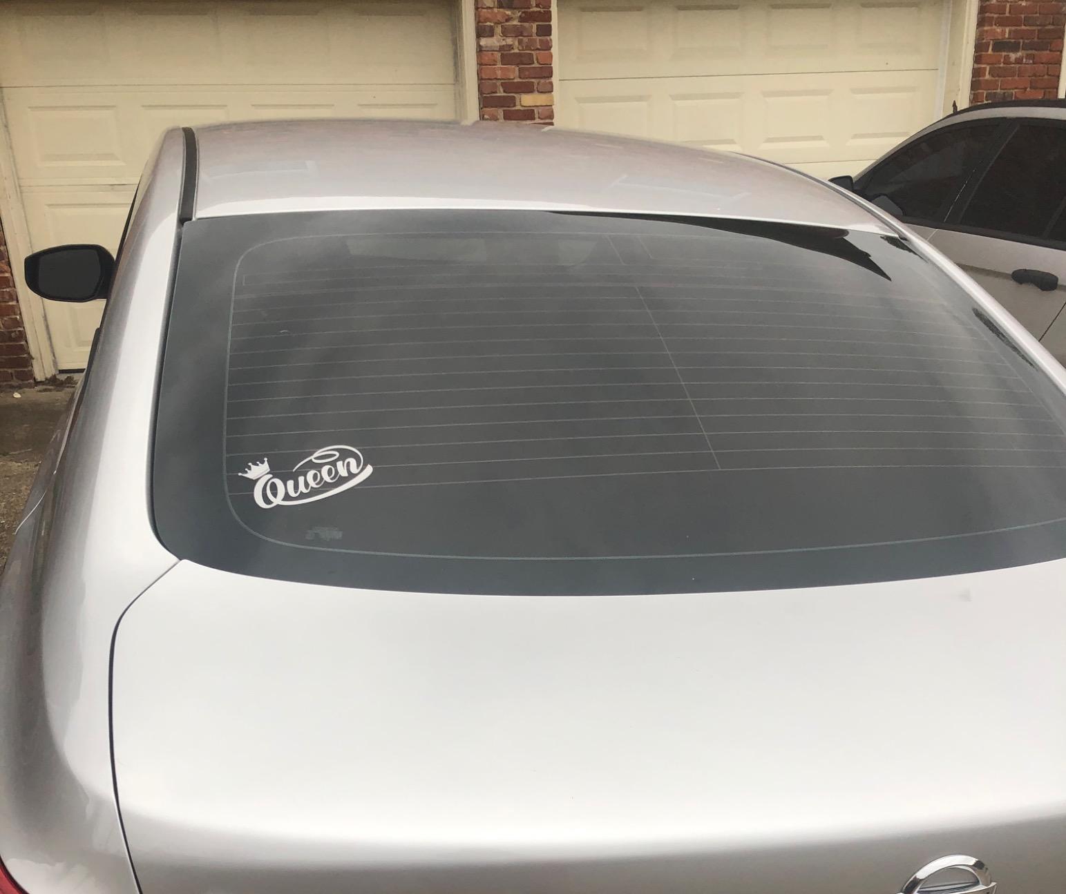 Amazon.com: Queen Crown Vinyl Decal Sticker (Satin Silver) : Sports ...