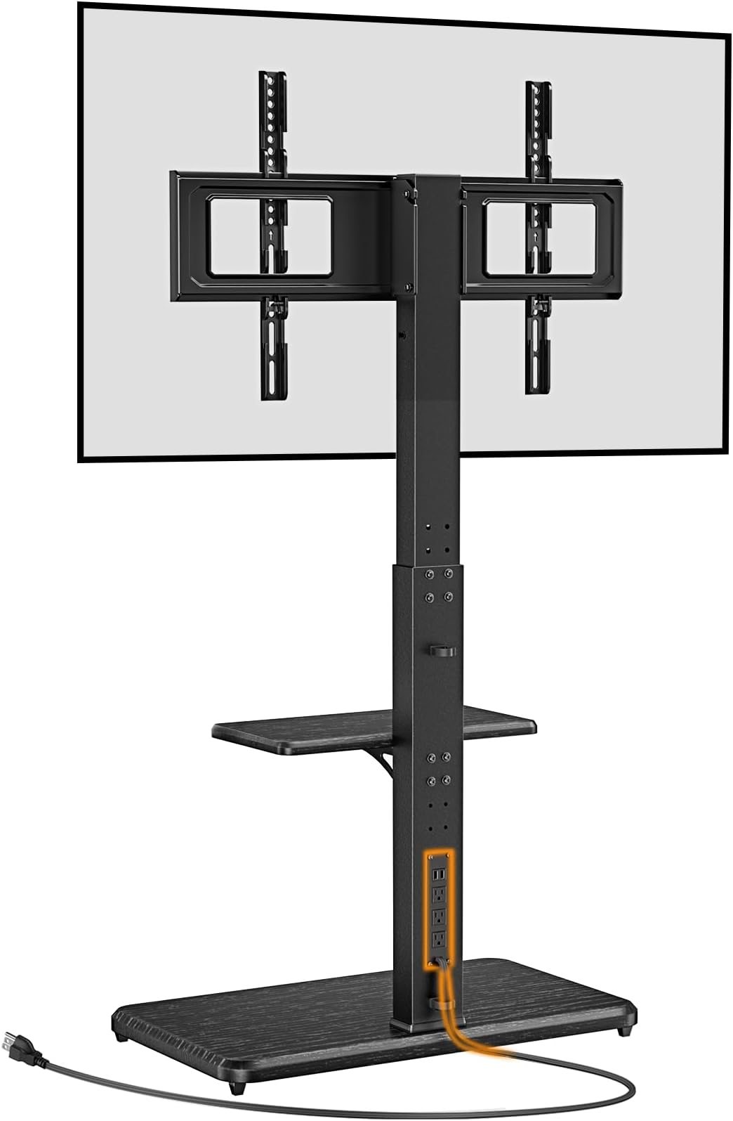 Amazon.com: Perlegear Floor TV Stand with Power Outlet, Universal TV ...