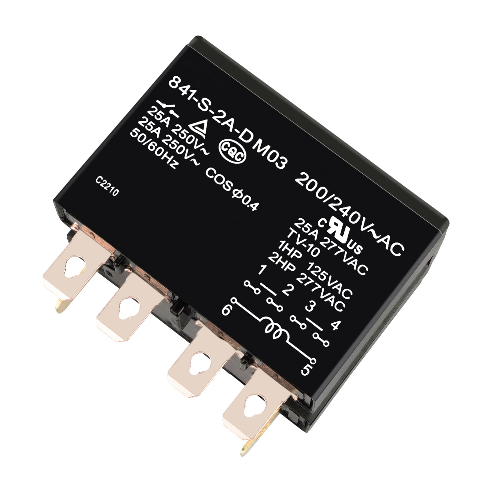 Snapklik.com : 841-S-2A-D 200/240VAC General Purpose Relay 25A 277VAC