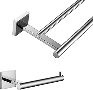Amazon.com: KOKOSIRI 20 Inch Double Towel Bars Bathroom Towel Rails ...