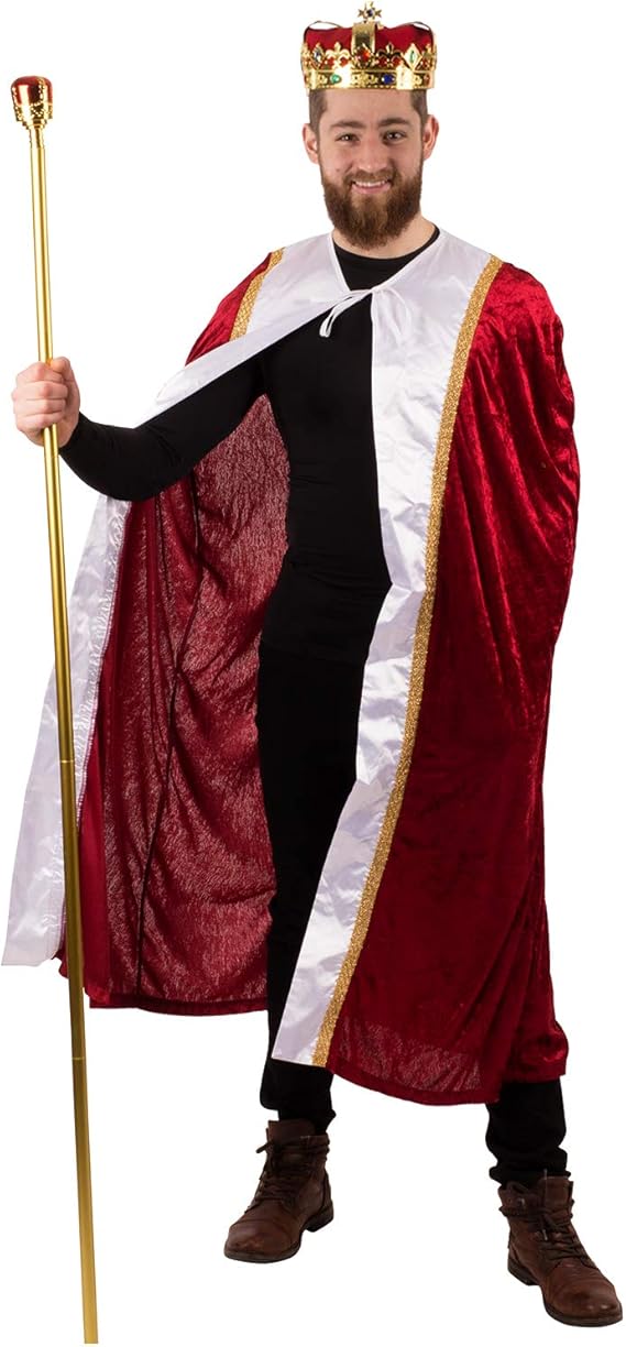 Amazon.com: Tigerdoe King Costume-3 Pc Medieval Adult Costume Set- King ...