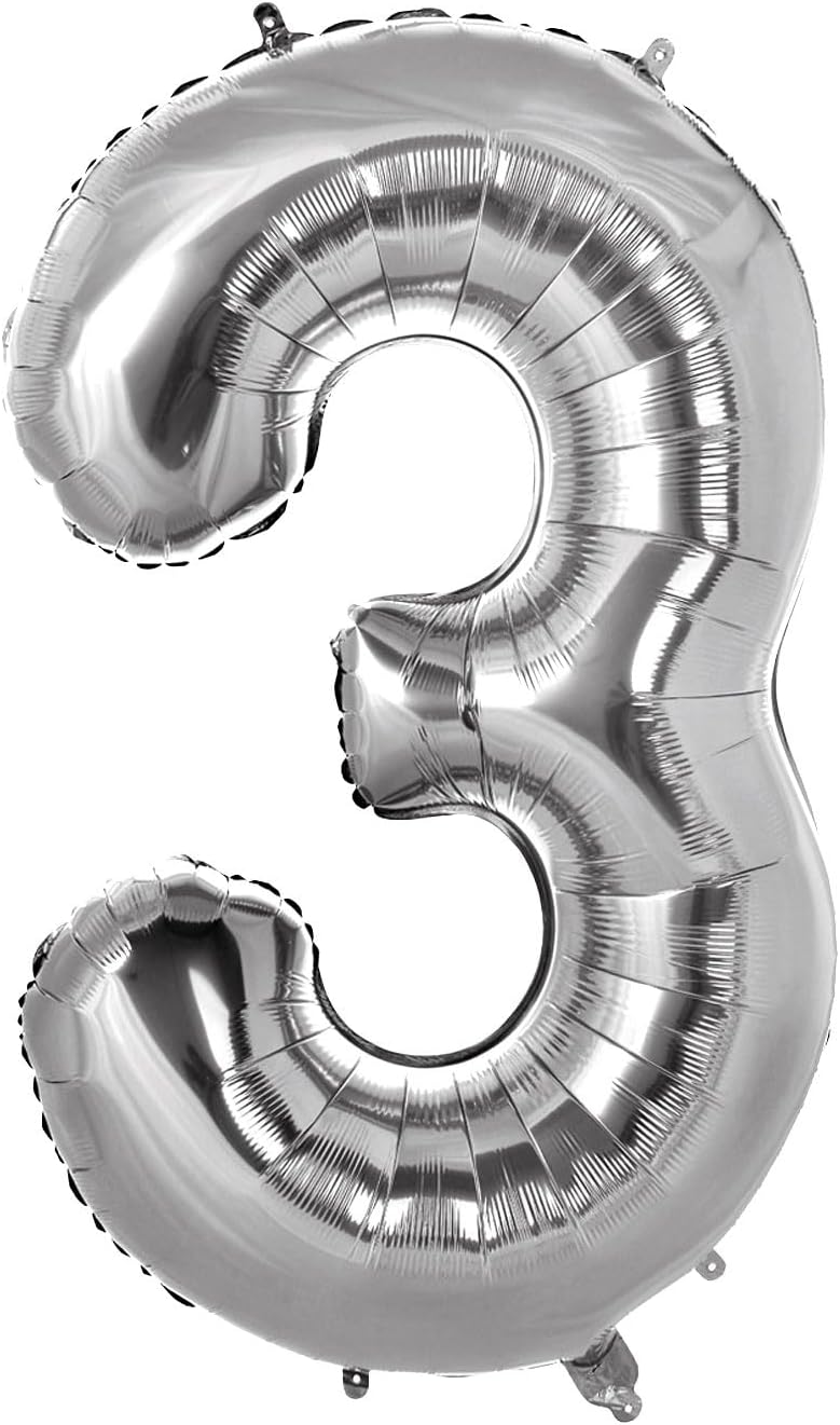 Amazon.com: Large Number 3 Balloons,40 inch Number Balloons for ...