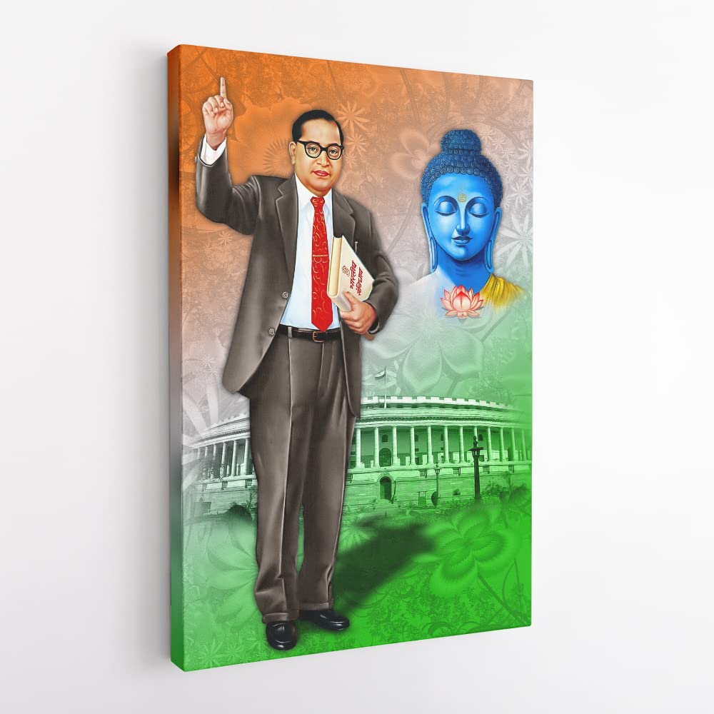GM GIFT MASTER Babasaheb Ambedkar Buddha Canvas Photo Frame - Wall ...