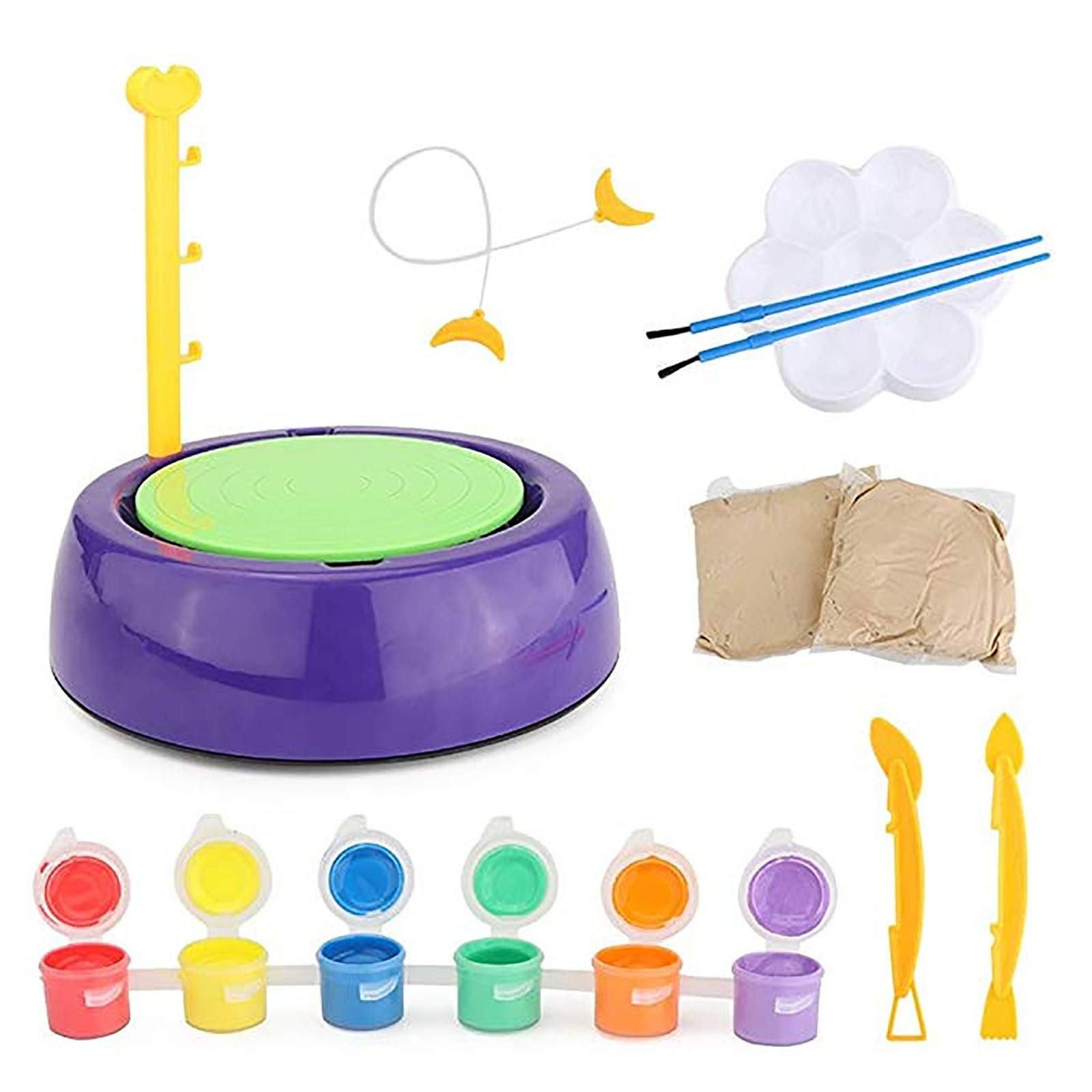 Buy Aconga Pottery Wheel Kit for Kids, with Paints and Tools DIY Toy ...