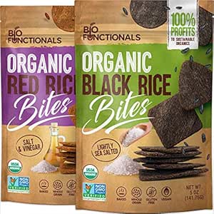 Amazon.com: Rice Crackers - Organic Black & Red Rice Snacks (Whole ...