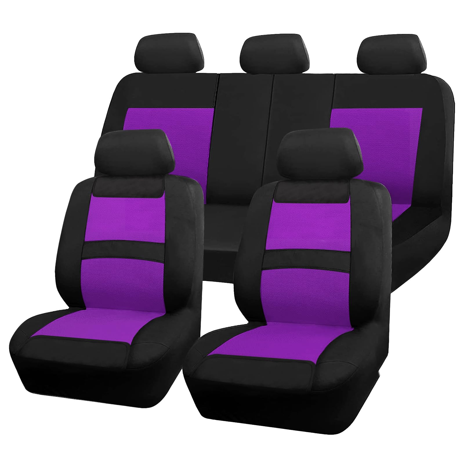Snapklik.com : JINGSEN 9 Pcs Car Seat Cover Full Set For Women,3D Air ...
