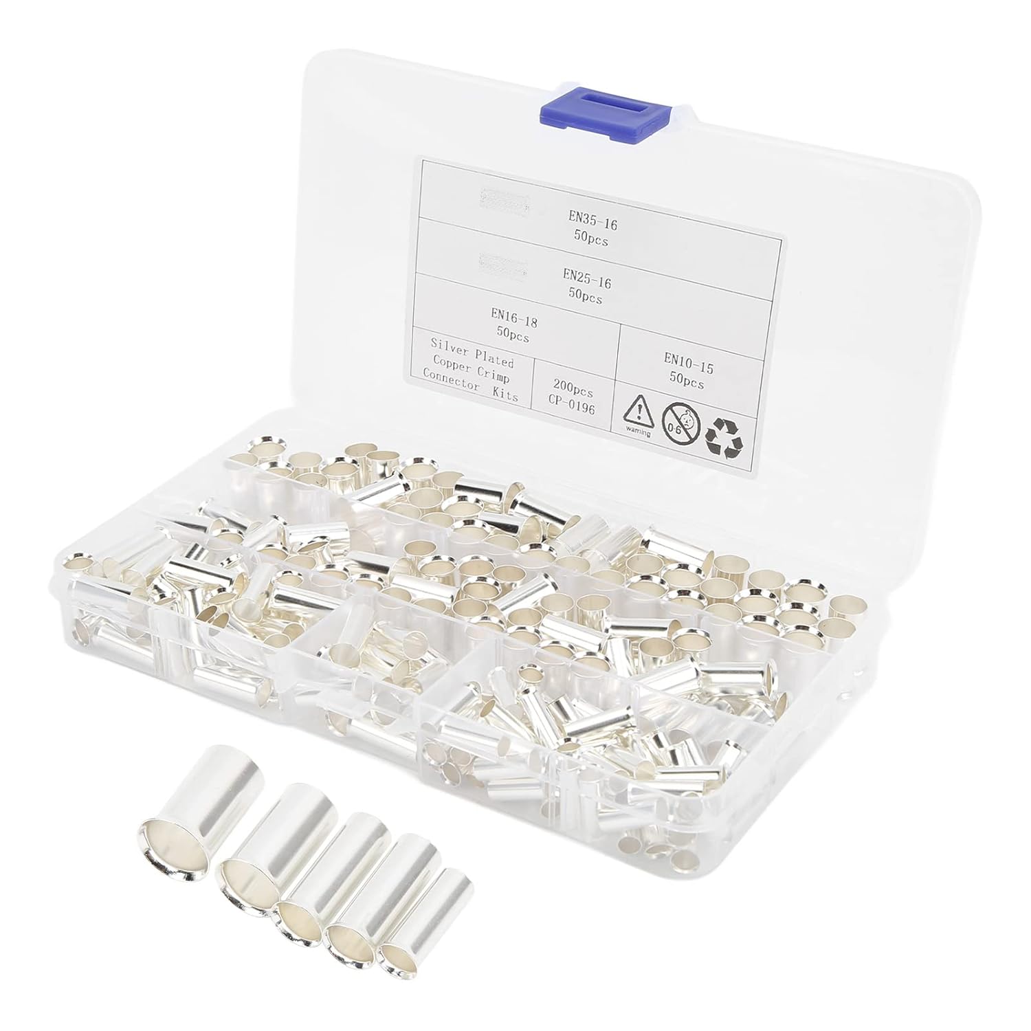 200PCS (AWG 8 6 4 2) 2-8 Gauge Wire Ferrules Kits Wire Ferrule Tinned ...