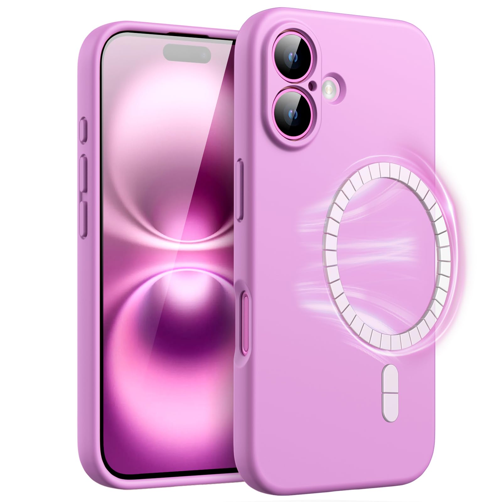 JETech Magnetic Silicone Case for iPhone 16 6.1-Inch, Compatible with ...