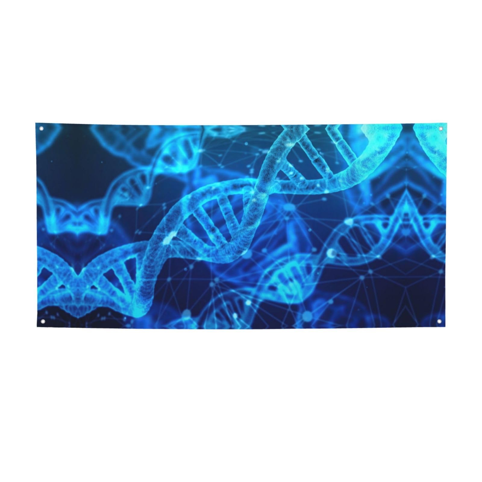 Dna Banner Abstract Banner With Pink Luminous Dna Molecule Neon Helix