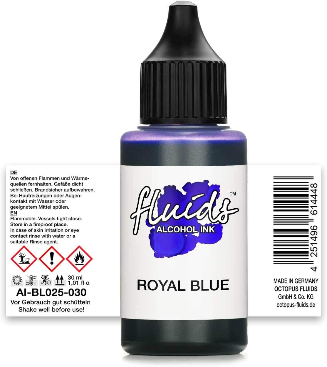 30ml Fluids Alcohol Ink ROYAL BLUE for fluid art and resin, blue – BigaMart