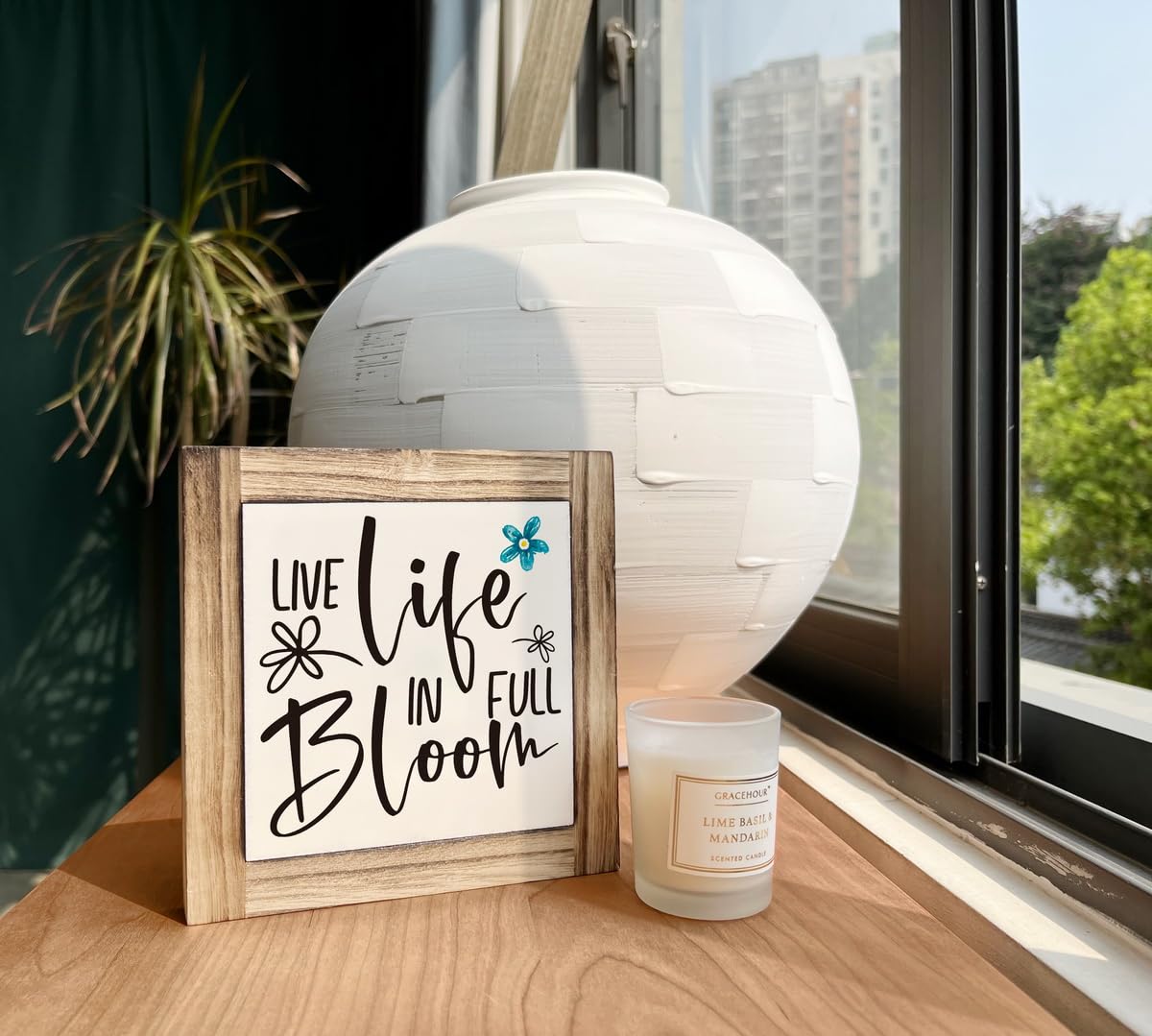 Snapklik.com : Spring Wood Sign, Box Wood Plaques Desk Décor, Tabletop ...