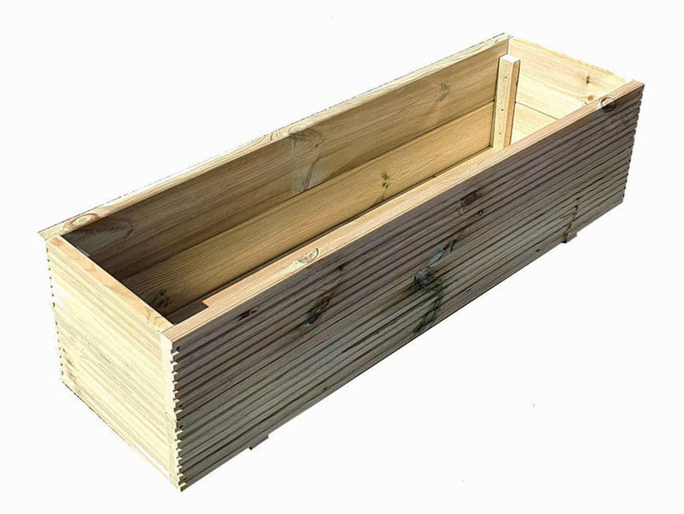Adtrad Wooden Garden Planter Trough Hand Made With Tanalised Wood ...
