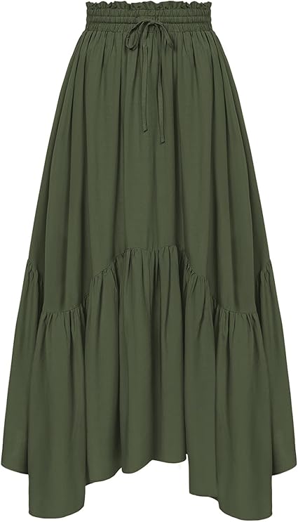 Amazon.com: Scarlet Darkness Renaissance Skirt for Women High Waist ...
