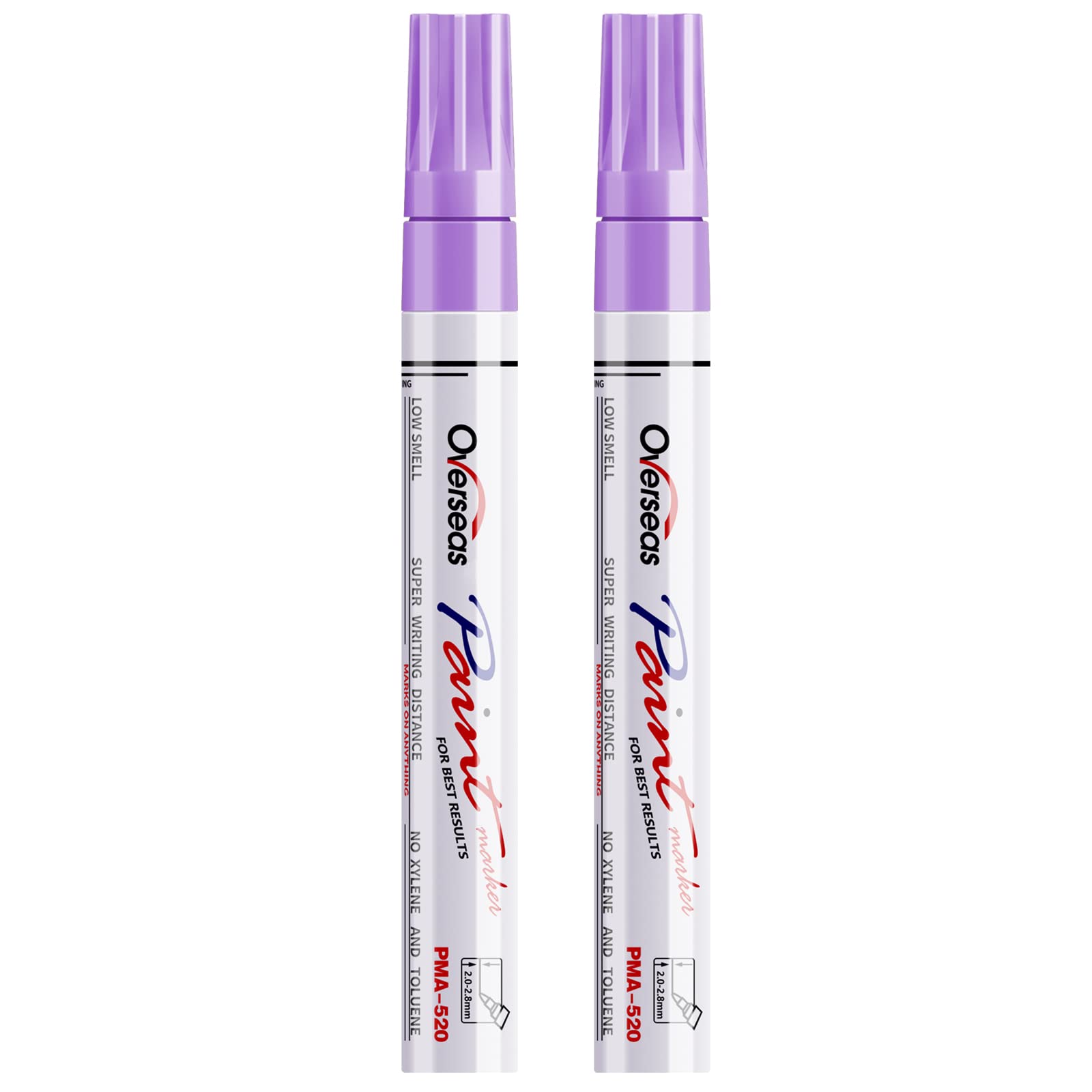 Amazon.com: Permanent Paint Pens Light Purple Markers - 2 Pack Single ...