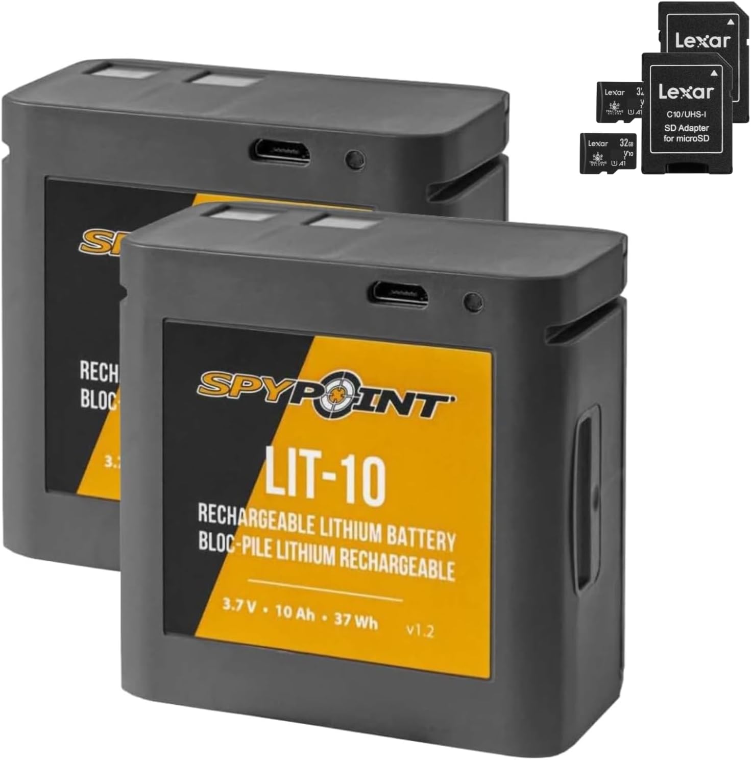Amazon.com : SPYPOINT LIT-10 3.7V Rechargeable Lithium Battery Link ...