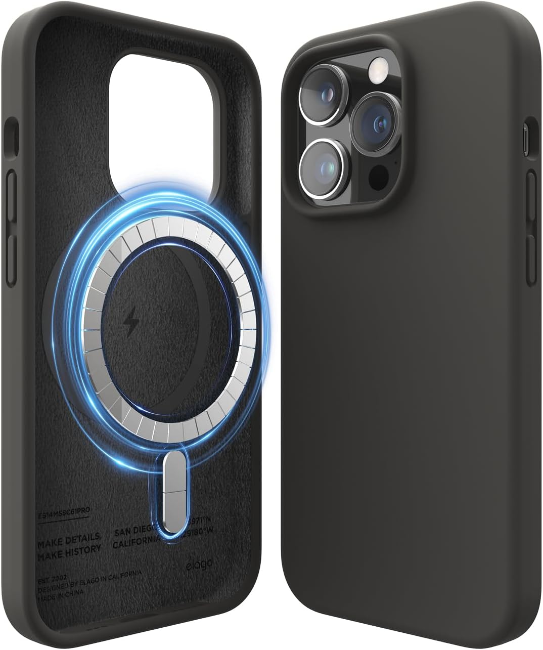 JETech Magnetic Silicone Case for iPhone 14 Pro 6.1-Inch, Compatible ...