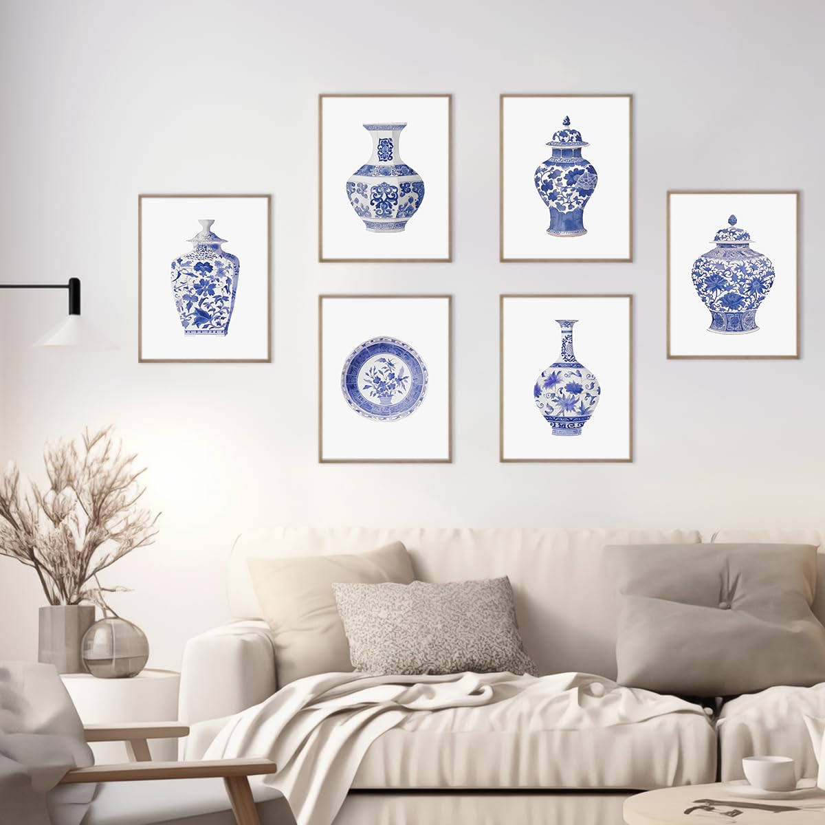 Chinoiserie Blue And White Living Room Blue Chinoiserie With Brush