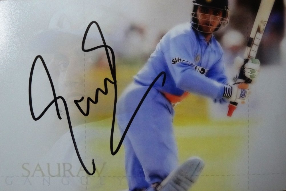 Personally signed 6x4 size autographed photo of Sourav Ganguly : Amazon ...