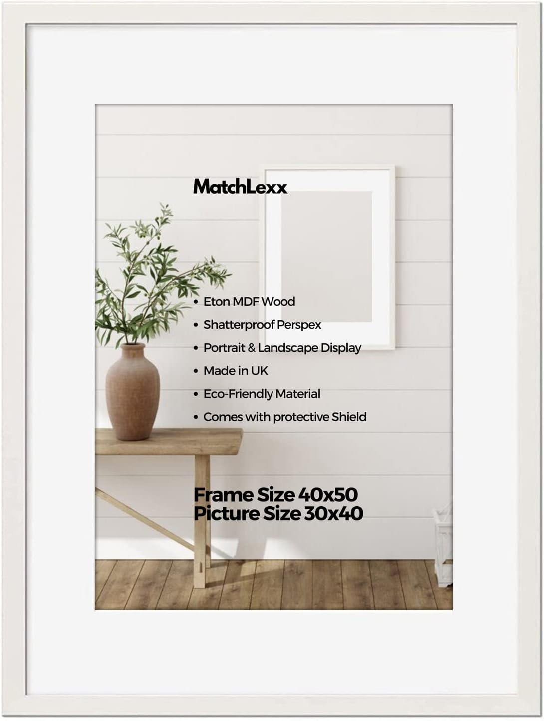 Hama 66255, Sevilla Plastic Photo Frame , 30 x 40 cm, White : Amazon.co ...